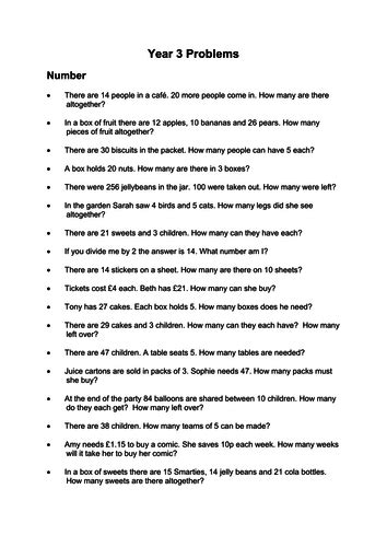 Problem Solving Questions Worksheet Year 3 Teaching Resources