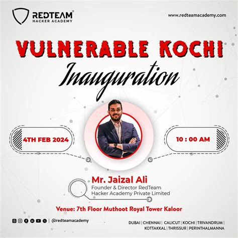 Redteam Hacker Academy On Linkedin Redteamhackeracademy Vulnerablekochi Ethicalhacking