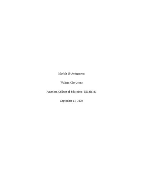 Tech 6363 Module 10 Assignment Pdf Educational Technology Blog