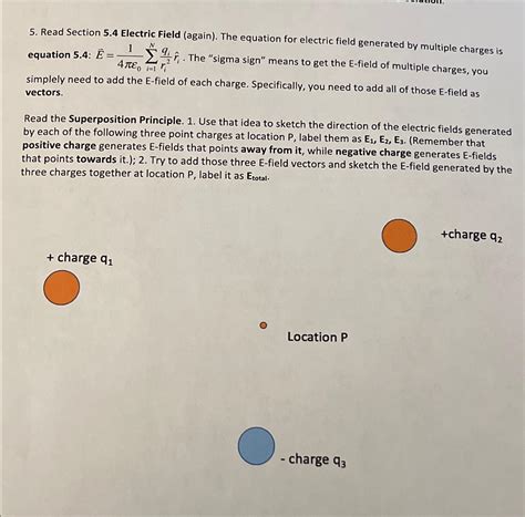 Solved Read Section 5 4 ﻿electric Field Again ﻿the