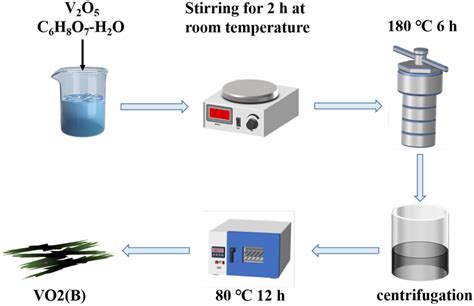 Schematic Illustration Of The Synthesis Route Of Vo2 B In This Work