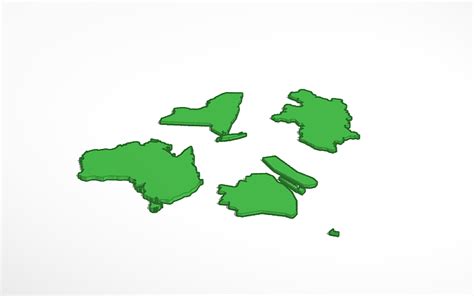 3d Design World Map Tinkercad