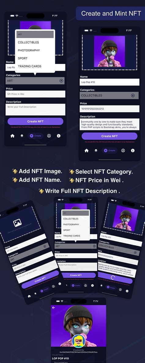 FlutterSee NFT Marketplace Mobile App With Solidity On Behance