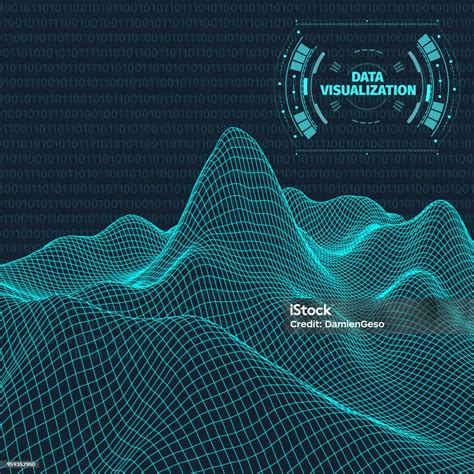 Latar Belakang Visualisasi Data Elemen Hud Desain Futuristik Kode Biner Pengkodean Dan Konsep