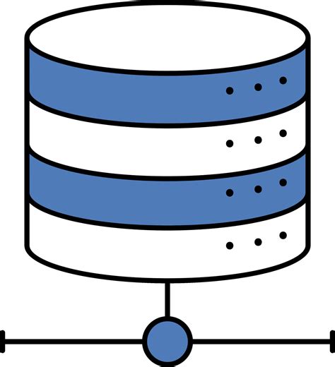 Flat Style Database Icon In Blue And White Color 24869626 Vector Art