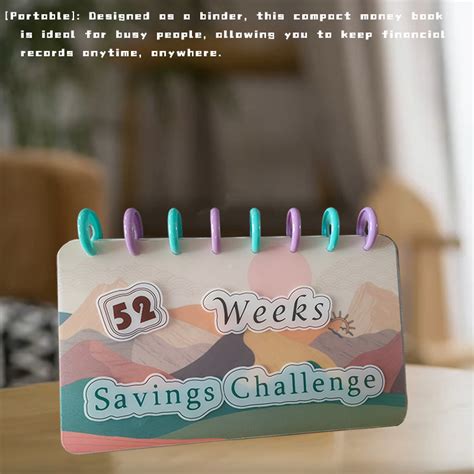 亚马逊热销 52 Week Savings Challenge 52周存钱挑战 存钱笔记本 阿里巴巴