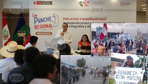 Enfrentamientos En Moquegua Ante Arribo De Premier Otárola Y Ministros