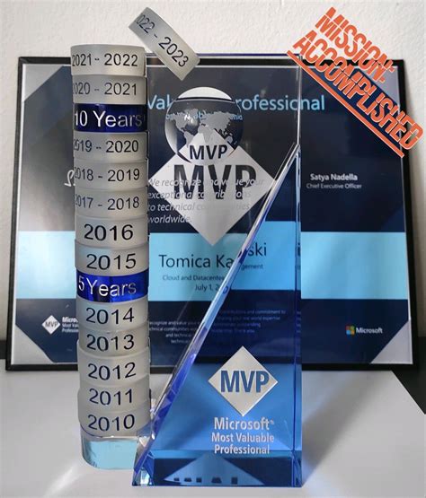 Tomica Kaniski On Linkedin Microsoft Mvp Ring Tower Award