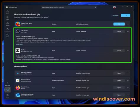 win32 应用开始支持通过 microsoft store 更新 windiscover