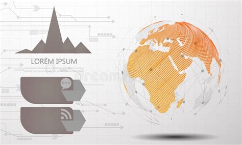Global Network Connection Abstract Of World Network Internet And Infographics Options Template