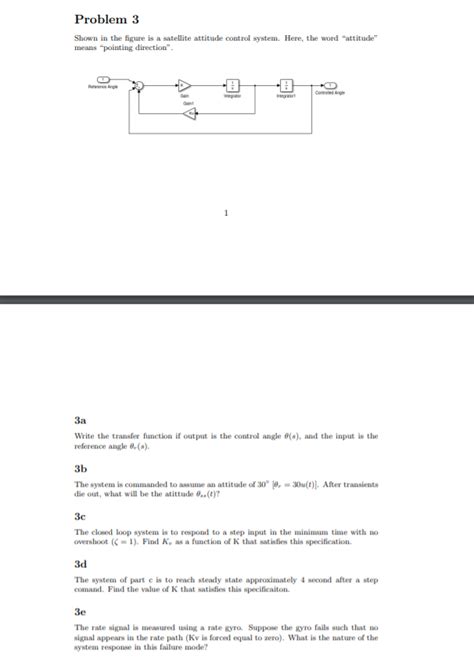 Solved Problem 3 Shown In The Figure Is A Satellite Attitude