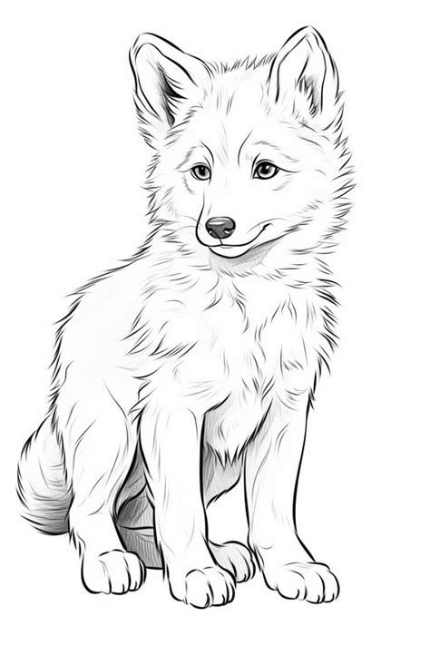 Drawing Of A Wolf Pup Cute Wolf Drawings Drawings Wolf Drawing