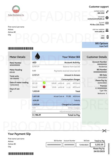 Order Editing Utility Bill Addc Instant Delivery Custom Info