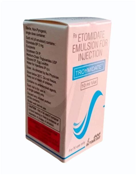 Etomidate Emulsion For Injection Strength 20 Mg 10 Ml At ₹ 300vial