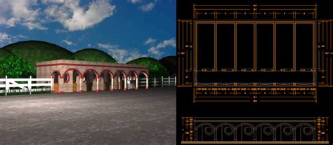 Caballerizas En Dwg 610 Mb Librería Cad