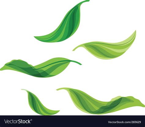 Flying Leaves Royalty Free Vector Image Vectorstock