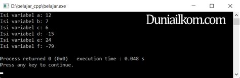Jenis Jenis Operator Aritmatika Bahasa C Duniailkom