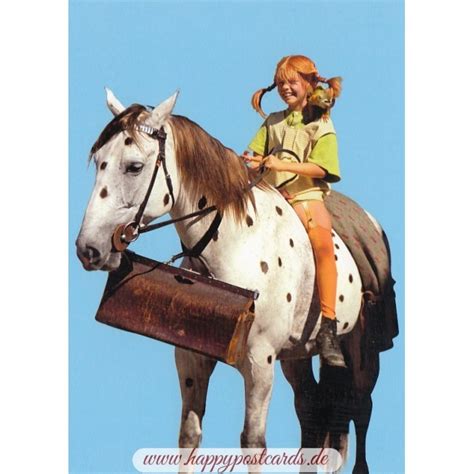 Postkarten Pippi Langstrumpf Pippi Langstrumpf Reitet Auf Pferd Kleiner Onkel Pippi