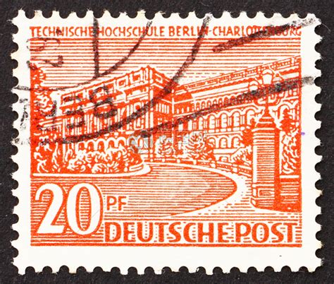 德国1949年的邮票 夏洛特堡理工学院高清图片下载 正版图片320764370 摄图网