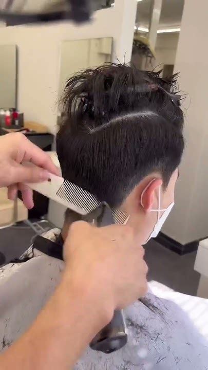 바리깡커트 핵꿀팁스퀘어커트 각잡는법남자머리shorts Youtube