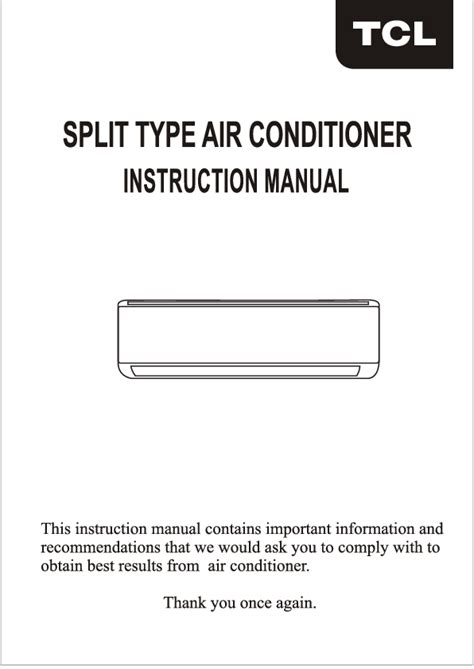 Tcl Air Conditioner User Manual Operating Instructions And Safety Precautions