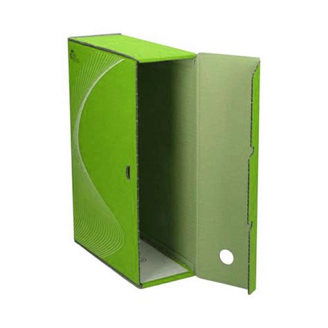 Cutie Arhivare A4 Din Carton Esselte Boxy Cotor 8 Cm Verde Flancoro