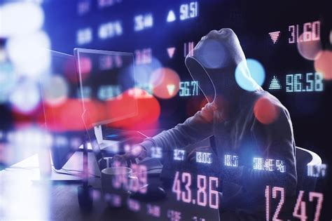 Premium Photo Hacker Using Computer And Business Statistics Hologram