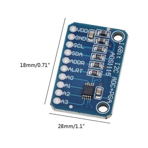 ADC ADS1115 16 Bit 4 Channel I2C Converter Module Arduino Arduino DIY Converters I2C