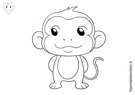 Scimmie Da Colorare Stampa Gratis Portalebambini It