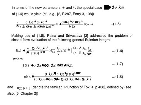 Ppt Some Theorem On Eulerian Integrals Of Multivariable H Function