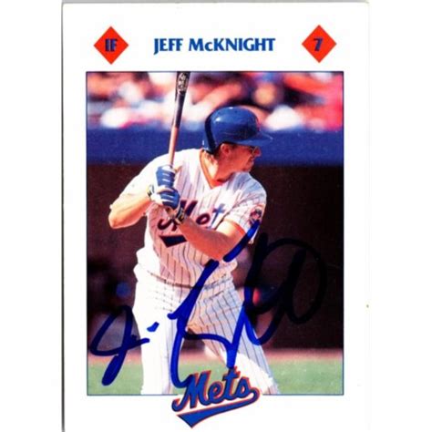 Autograph Warehouse 702839 Jeff Mcknight Signed New York Mets 1993