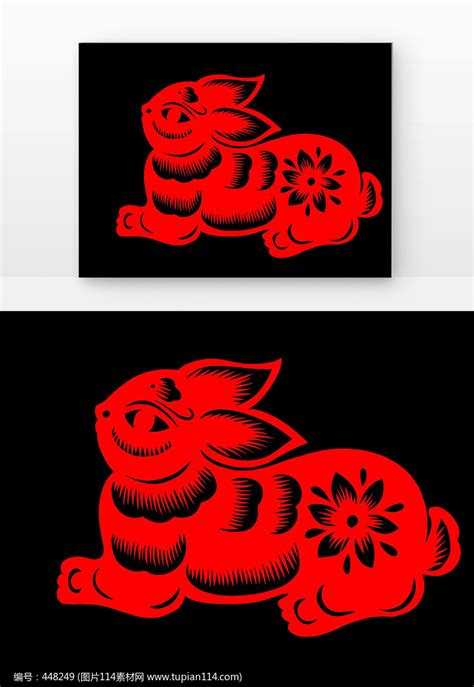 兔年兔子剪纸图片114
