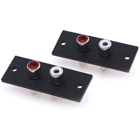 2pcslot 2 Way Copper Core Rca Terminal Wall Panel Grandado