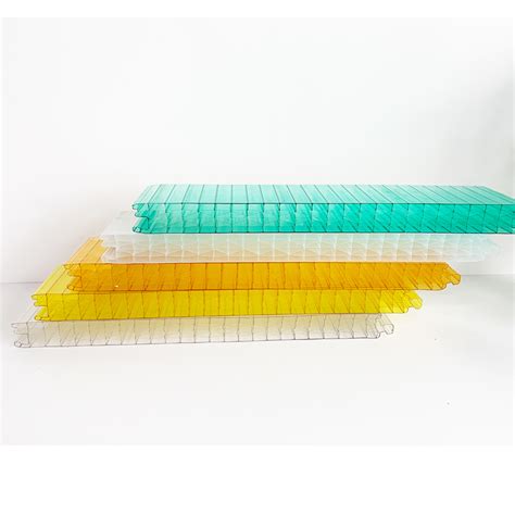 Heat Insulation Uv Coated X Structure Plug Pattern Polycarbonate Sheet For Partition Wall
