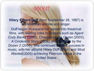 Pics Of Hilary Duff Pptx