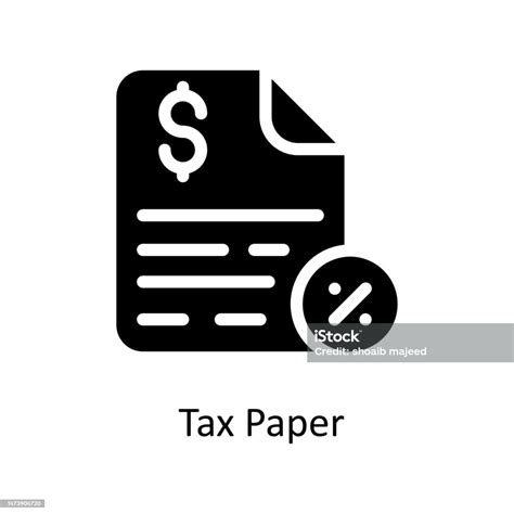 세금 종이 벡터 솔리드 아이콘입니다 간단한 스톡 일러스트 스톡 0명에 대한 스톡 벡터 아트 및 기타 이미지 0명 3차원 형태 개념 Istock