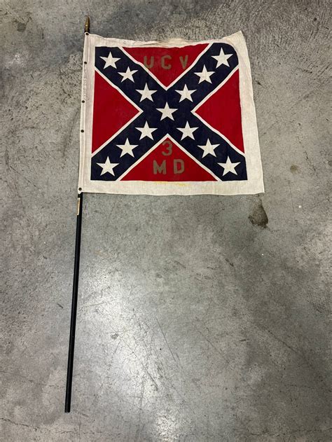 Civil War Ucv 3rd Maryland Confederate Veterans Flag Daughters Of Confederacy Auction