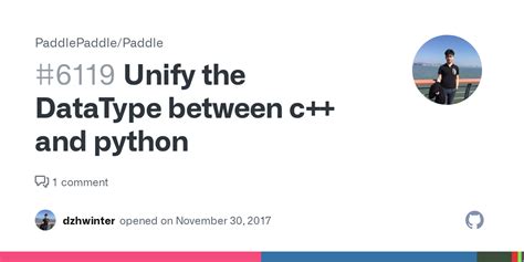 Unify The Datatype Between C And Python · Issue 6119 · Paddlepaddle