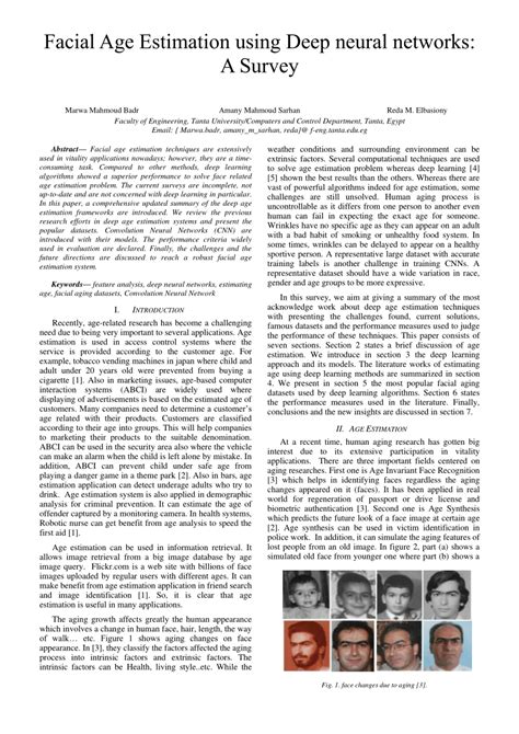 Pdf Facial Age Estimation Using Deep Neural Networks A Survey