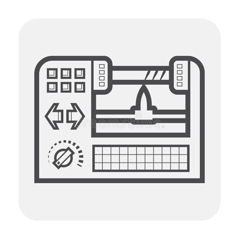 Cnc Milling Icon Stock Vector Illustration Of Modern
