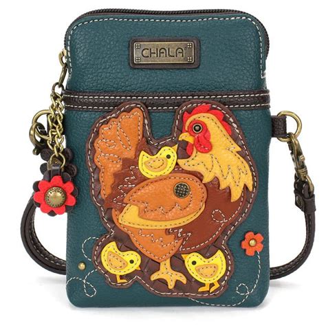 Cell Phone Xbody Turq Hen With Chicks
