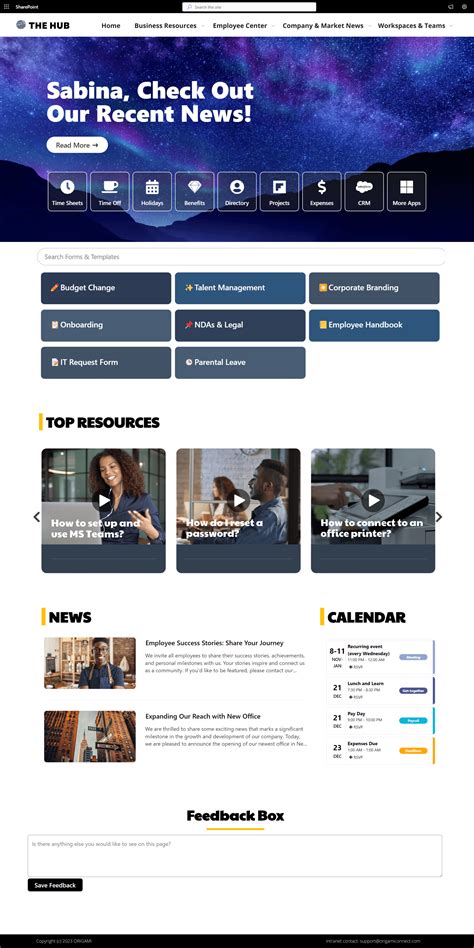 Sharepoint Layout Examples