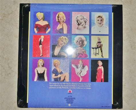 Vintage 1989 Marilyn Monroe Calendar Pictures By Bruno Bernard Shrink