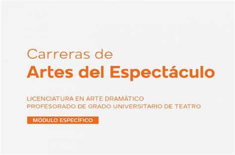 Módulo Específico Arte Dramático Fad Ingreso