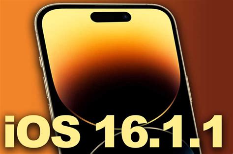 apple releases ios 16 1 1 with bug fixes and critical security updates