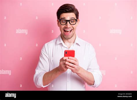 Photo Of Impressed Handsome Guy Open Mouth Unbelievable Comment