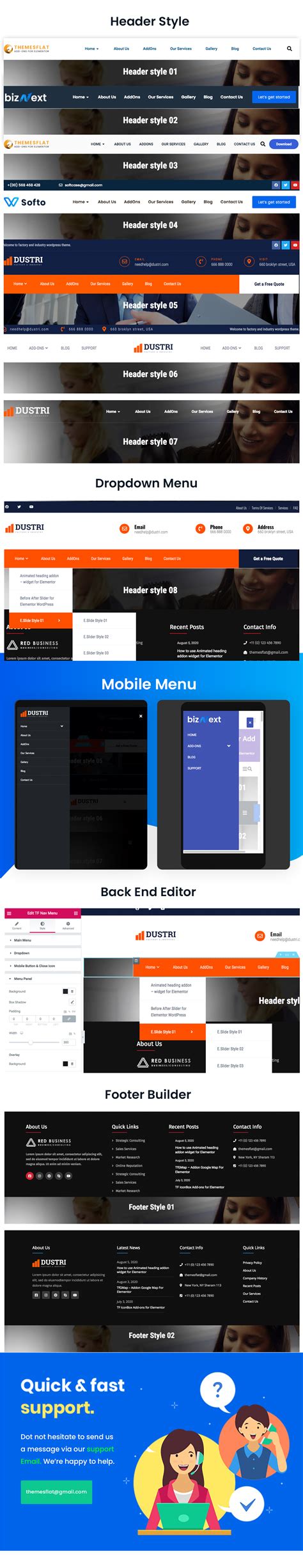 Elementor Header Footer Builder Addon Agentur Zweigelb