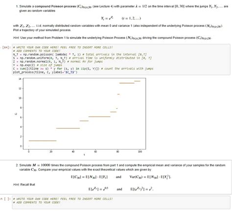solved simulate compound poisson process c j0sisjo given as random