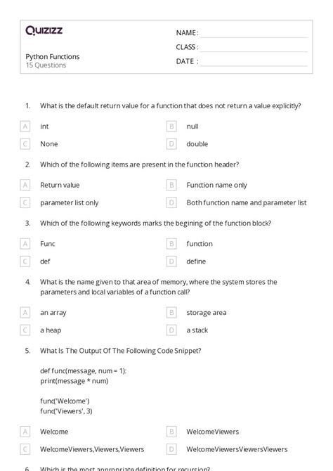 50 Functions Worksheets For 12th Class On Quizizz Free And Printable