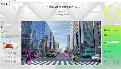 实时车辆行人多目标检测与跟踪系统 上篇（ui界面清新版，python代码）yolo算法进行车辆行人车位检测cpu Csdn博客